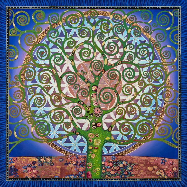Green Tree of Life Flower of Life – Mandala