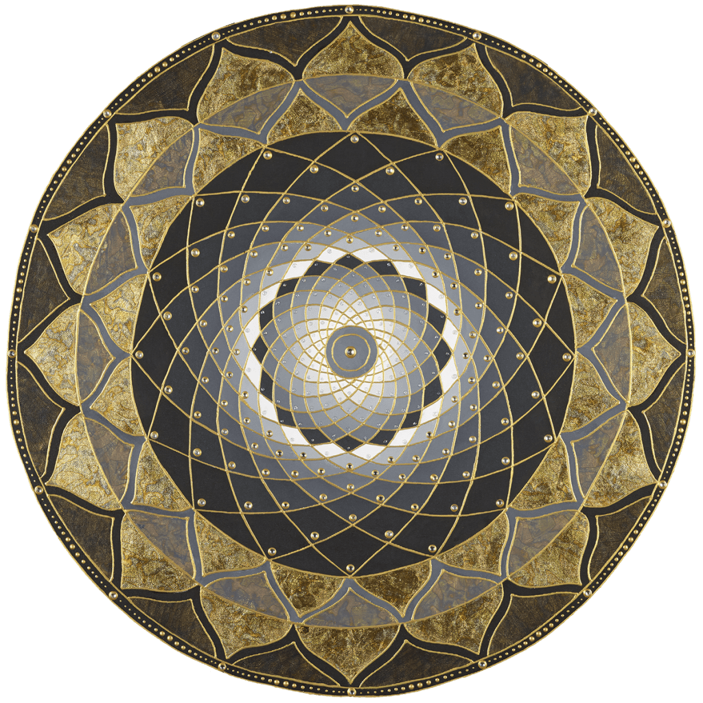 Blue Orange Round – Mandala